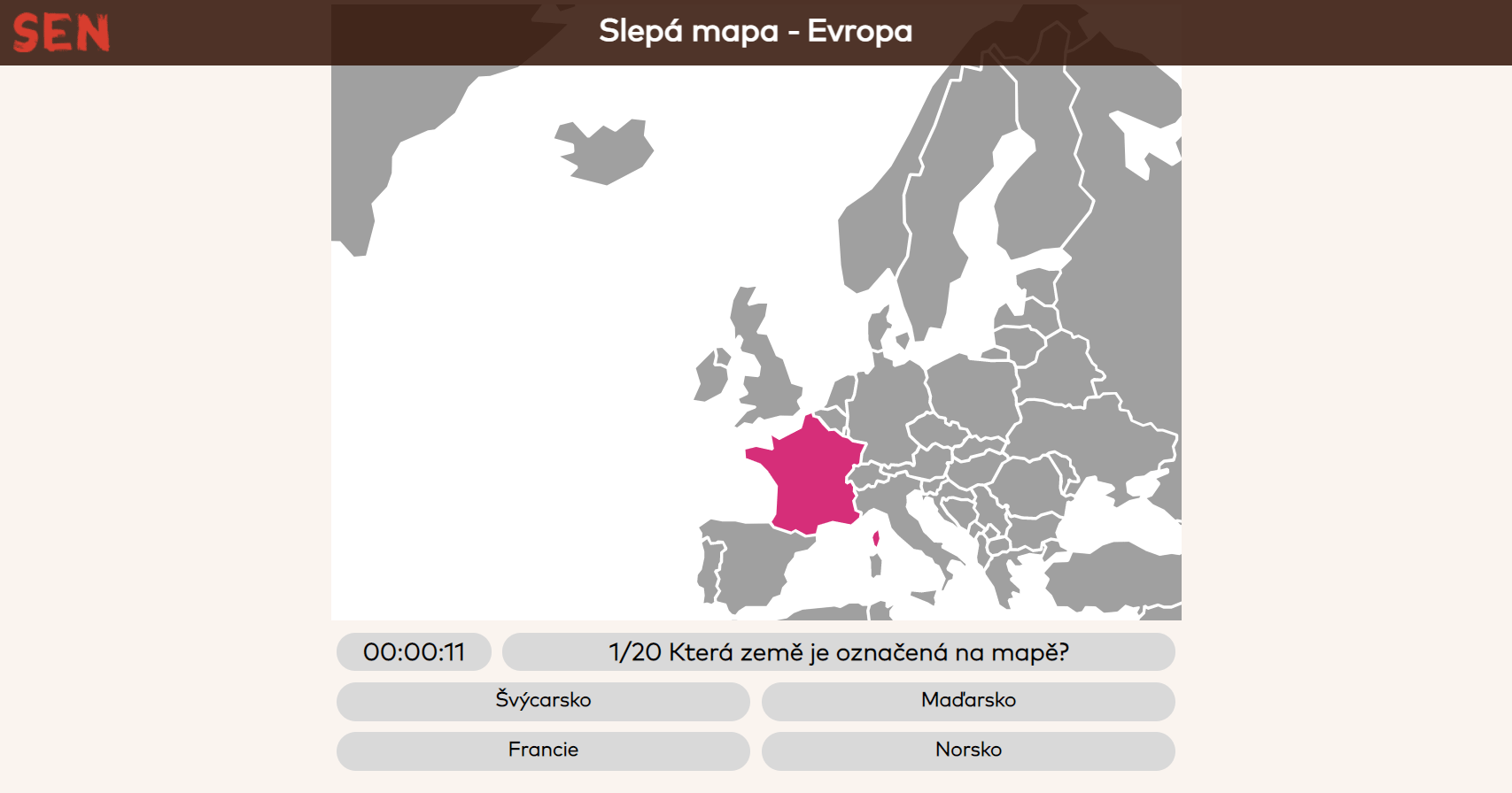 Slepá mapa Severní a Střední Ameriky | CK SEN